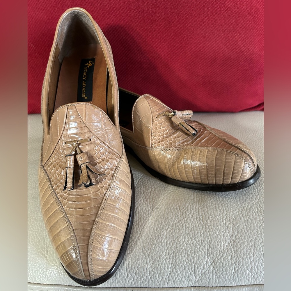 Stacy Adams Genuine Snake & Leather Dress Shoes - Gem